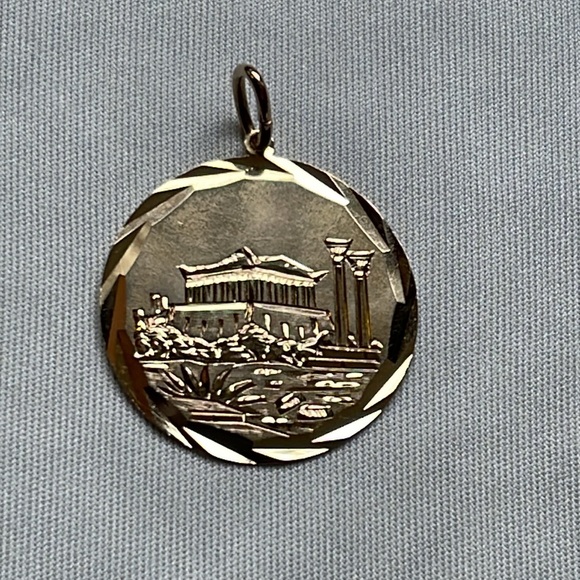 Greek | Jewelry | Antique 4k Greek Gold Parthenon Pendant Made And ...